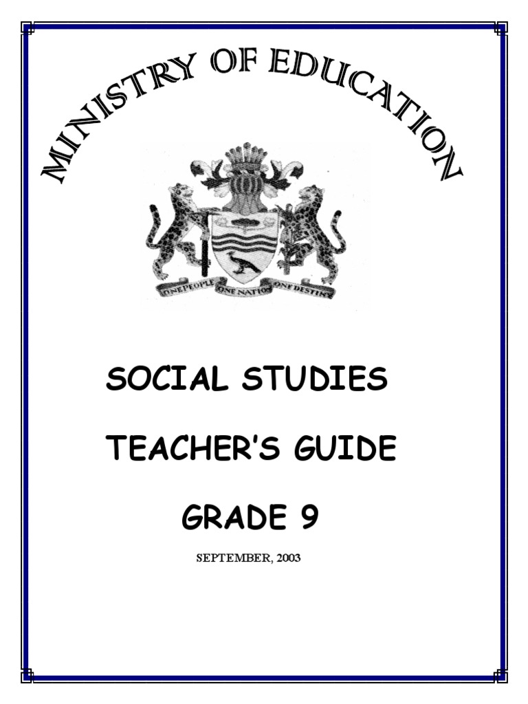 Social Studies Teacher's Guide Level 9 | PDF | Bill (Law) | Teachers