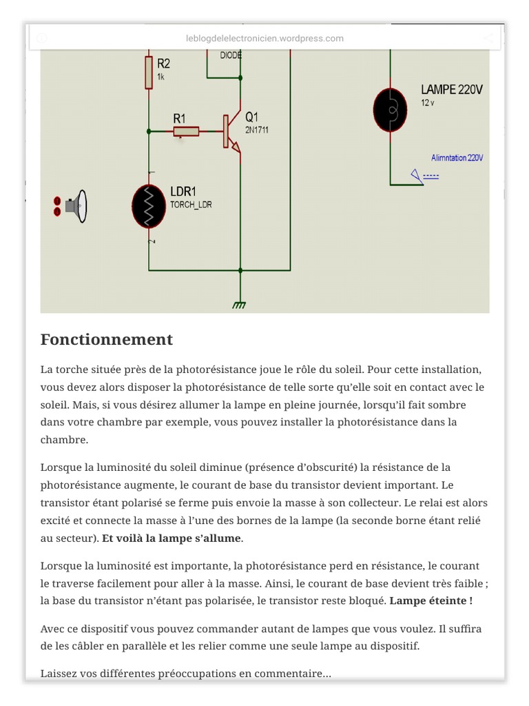 Allumer Et Éteindre Vos Lampes Automatiquement - Réalisat | PDF ...