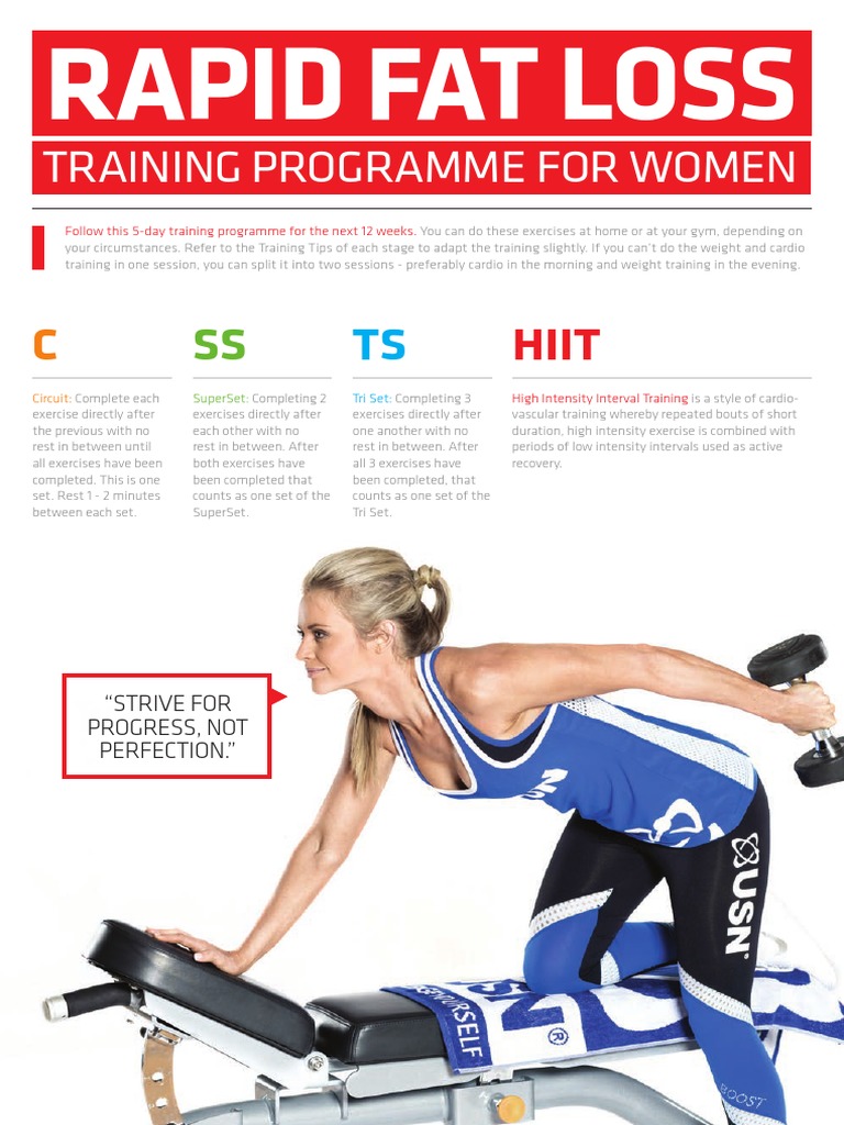 Rapid Fat Loss Training Programme For Women - Nov16 | PDF | High ...