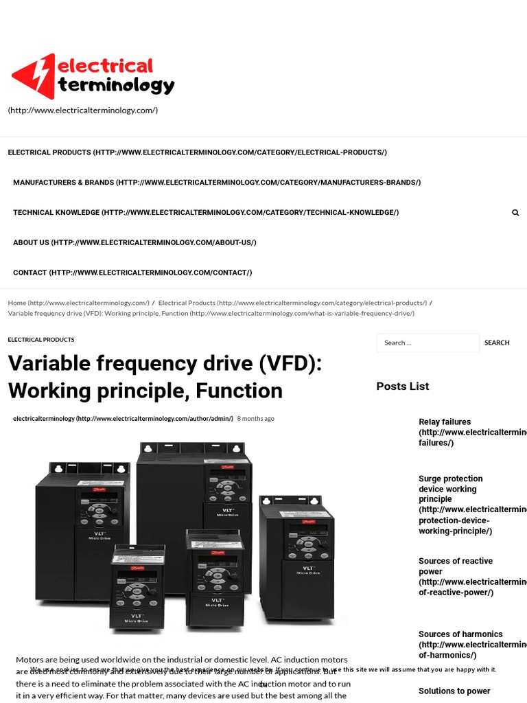 Variable Frequency Drive (VFD) : Working Principle, Function: Posts ...
