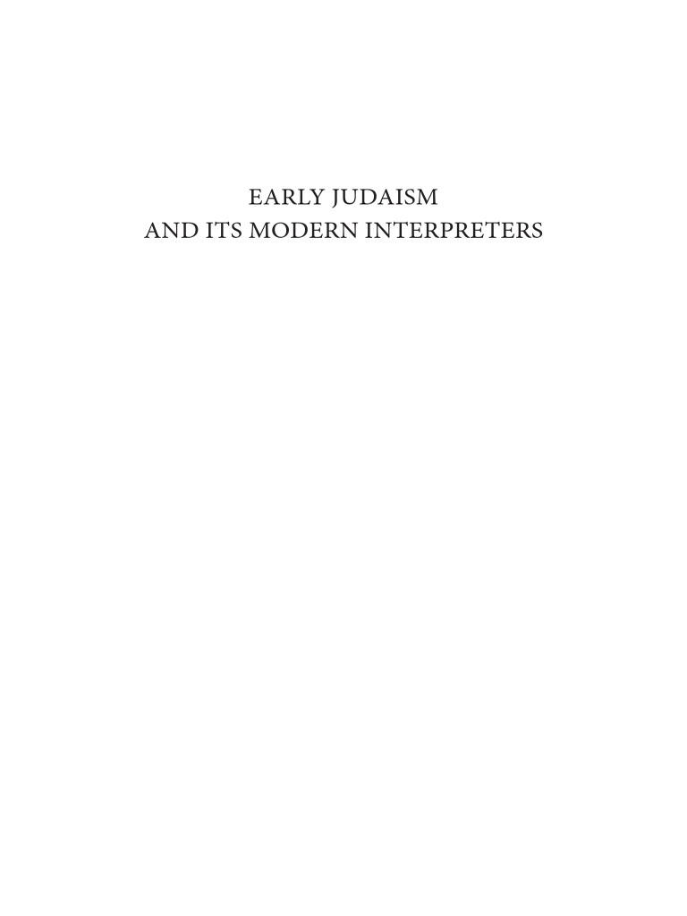 (Henze&Werline - Early Judaism and Its Modern Interpreters, Second Edition | PDF | Apocrypha ...