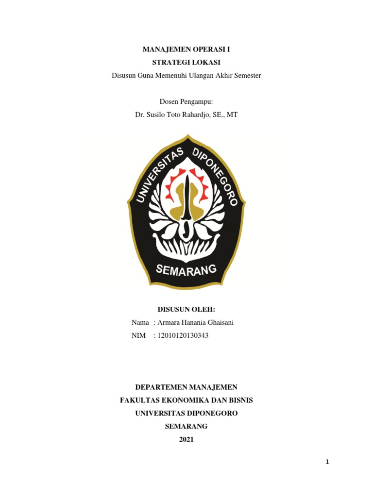 Armara Hanania Ghaisani - UAS Manop | PDF