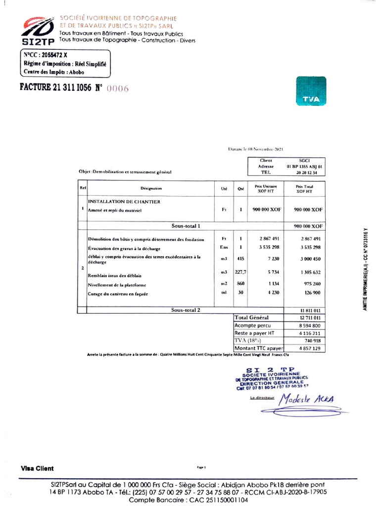 Facture 2 Si2tp | PDF
