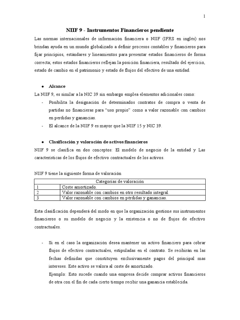 Niif 9 | PDF | normas internacionales de INFORMACION FINANCIERA ...
