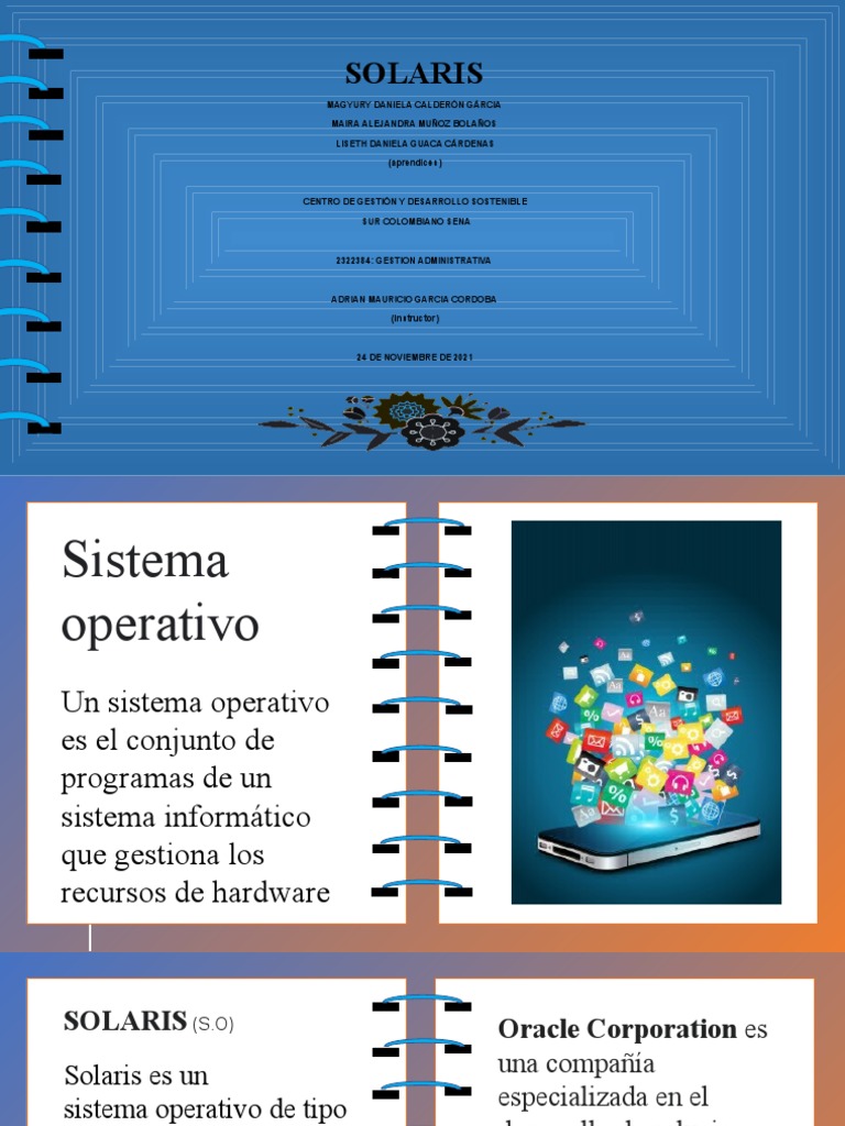Presentación SOLARIS | PDF | Oracle Corporation | Software del sistema