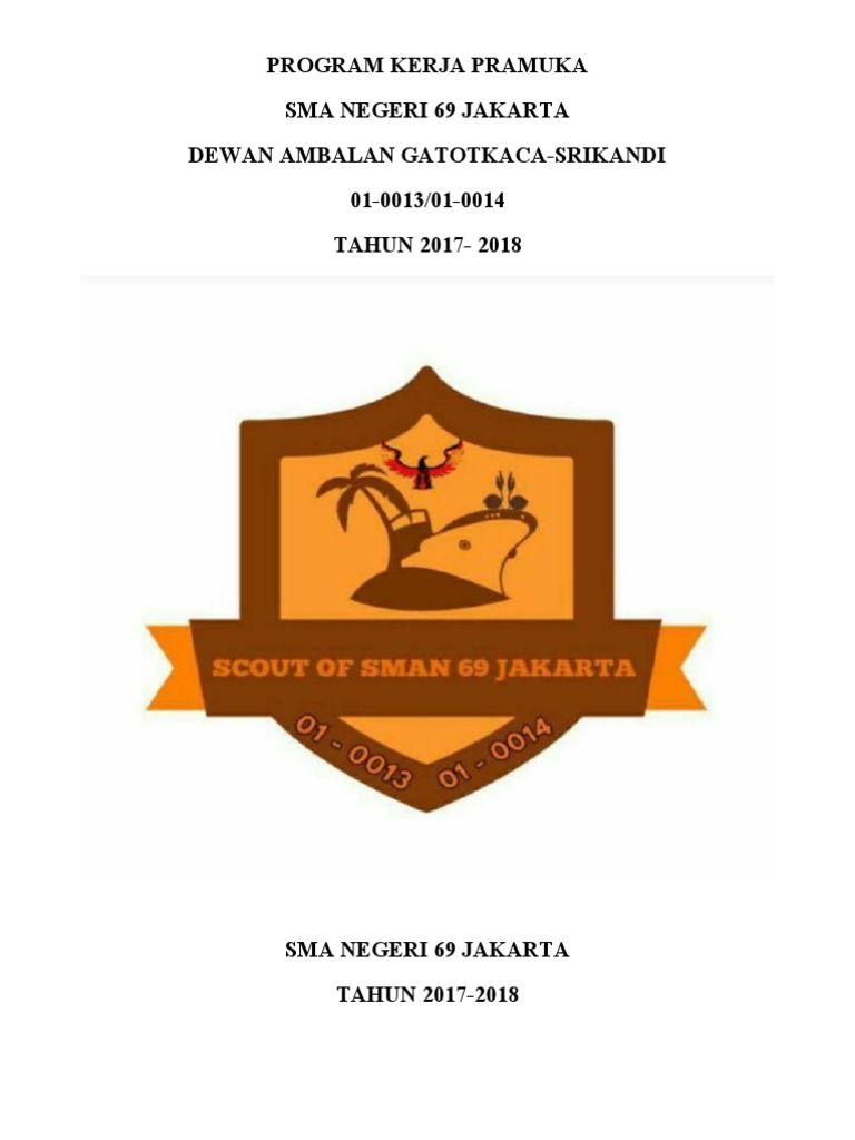 PROGRAM KERJA PRAMUKA SMA NEGERI 69 JAKARTA 2017-2018 | PDF