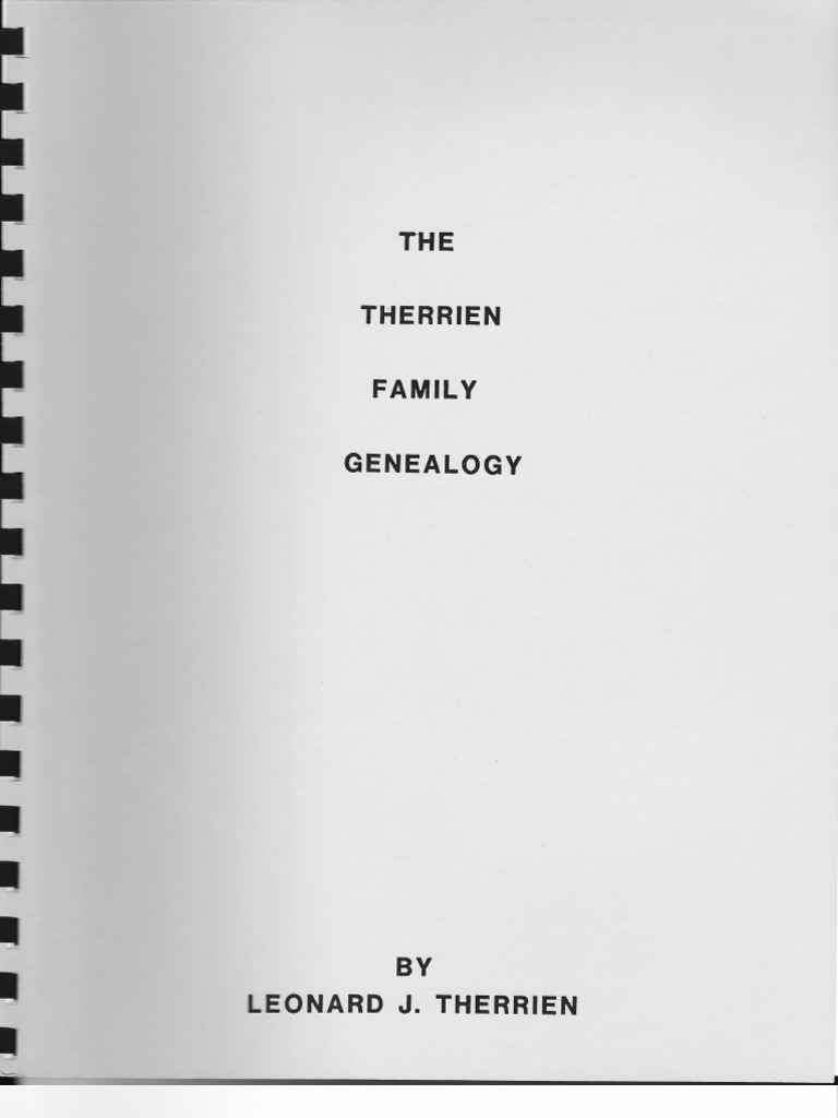 Therrien Family Genealogy Overview | PDF