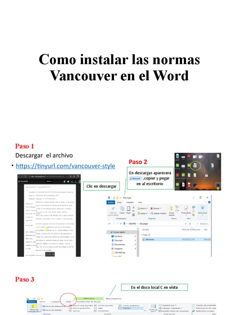 Como Instalar Las Normas Vancouver en El Word | PDF