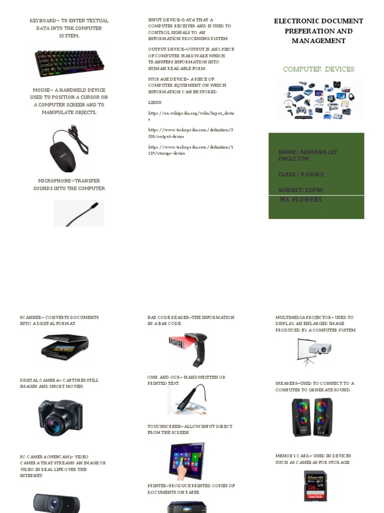 Computer Devices: Electronic Document Preperation AND Management | PDF ...