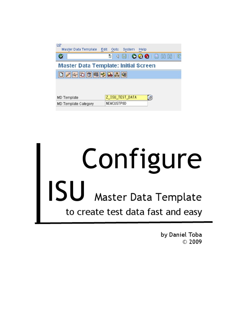 Configure ISU Master Data Template | PDF