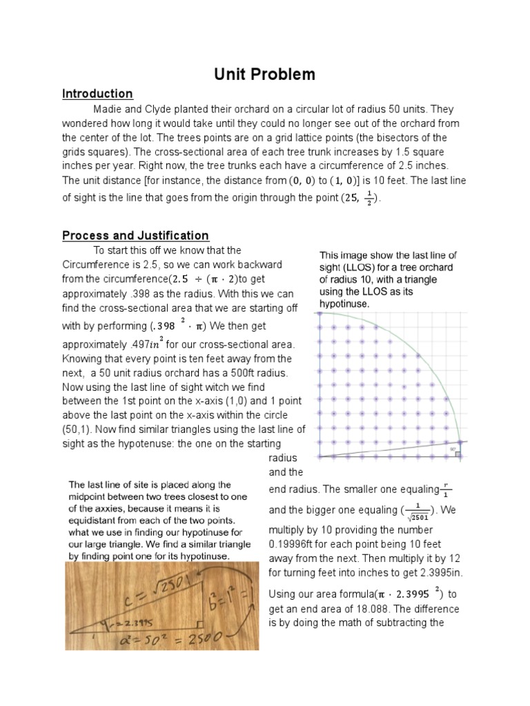 Unit 1 Cover Letter | PDF | Area | Circle