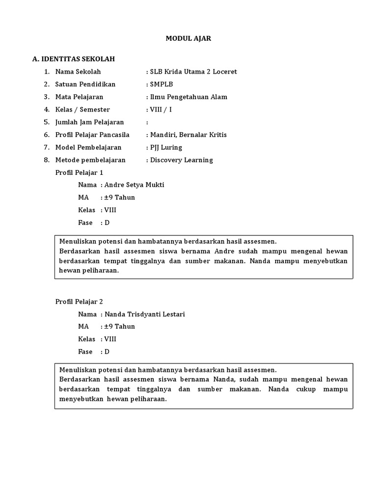 Modul Ajar - Ipa Smalb | PDF