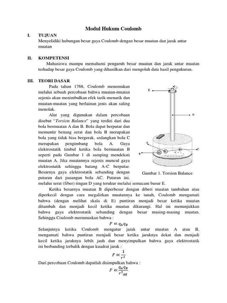 (LKM) Modul Hukum Coulomb | PDF | Sains & Matematika (LKM) Modul Hukum Coulomb | PDF | Sains & Matematika