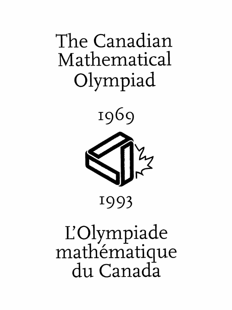 Michael Doob The Canadian Mathematical Olympiad 19 | PDF