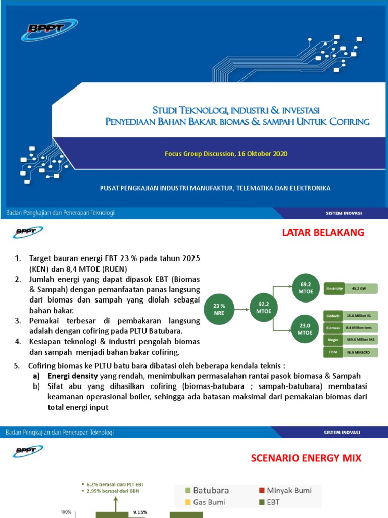 Paparan BPPT FGD 2 Cofiring 16 Oktober | PDF