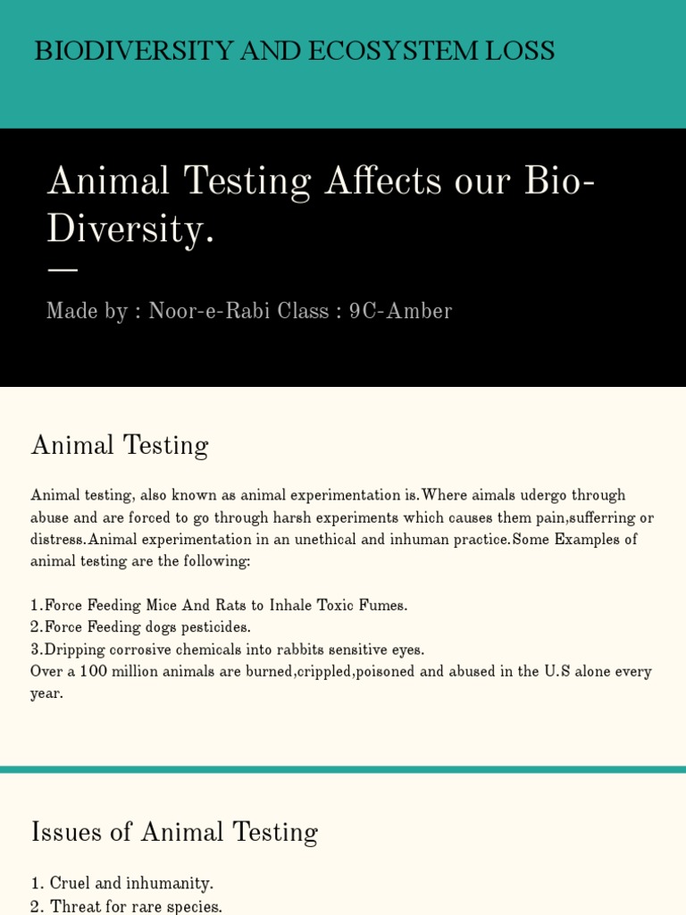 Animal Testing Presetation | PDF | Animal Testing