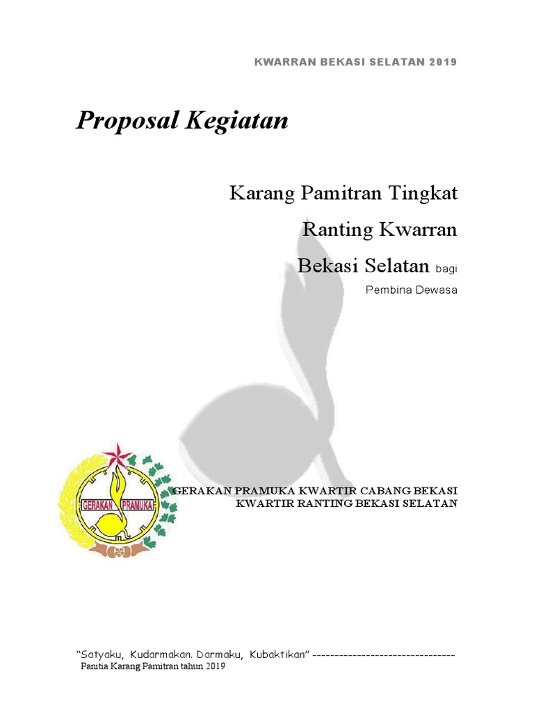 PROPOSAL Karang Pamitran 2019 Jadi | PDF