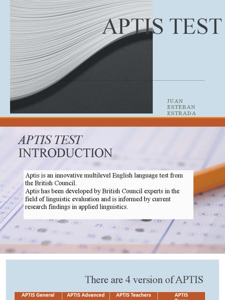 Aptis Test: Juan Esteban Estrada | PDF | Reading Comprehension ...