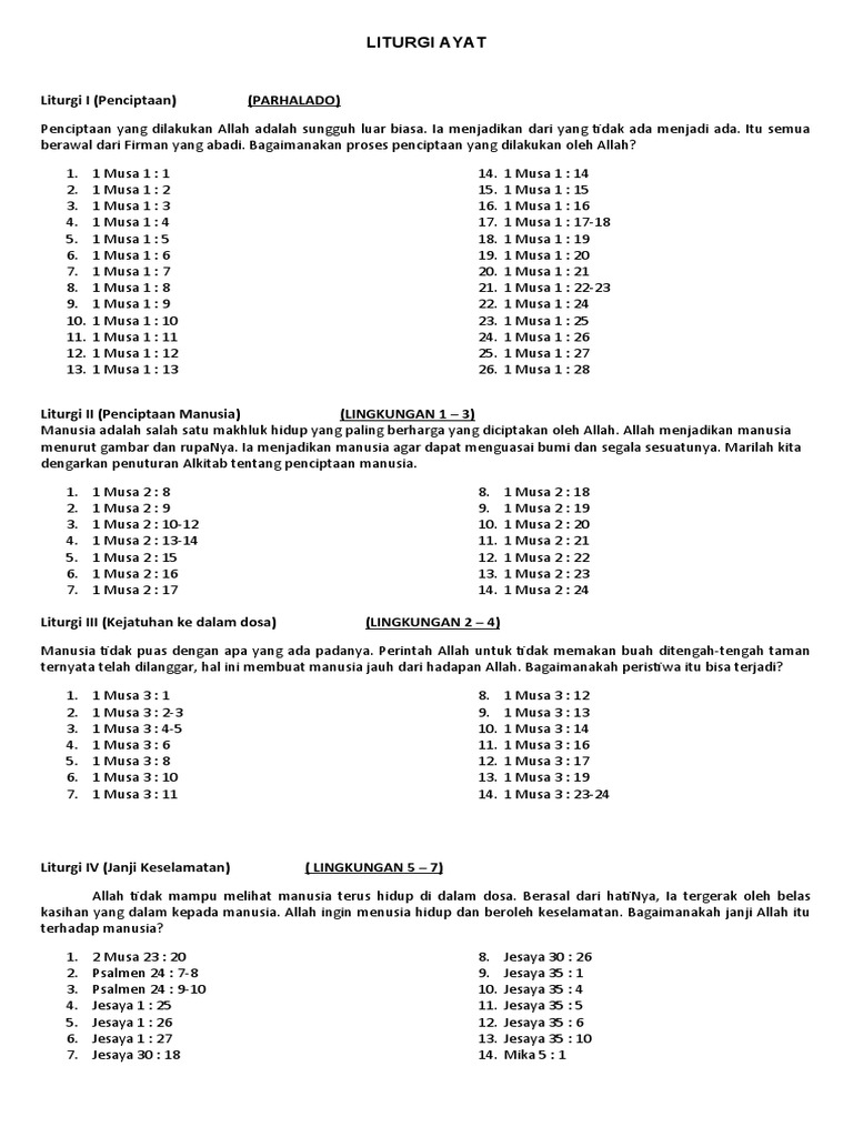 Liturgi Ayat Ama Ina | PDF