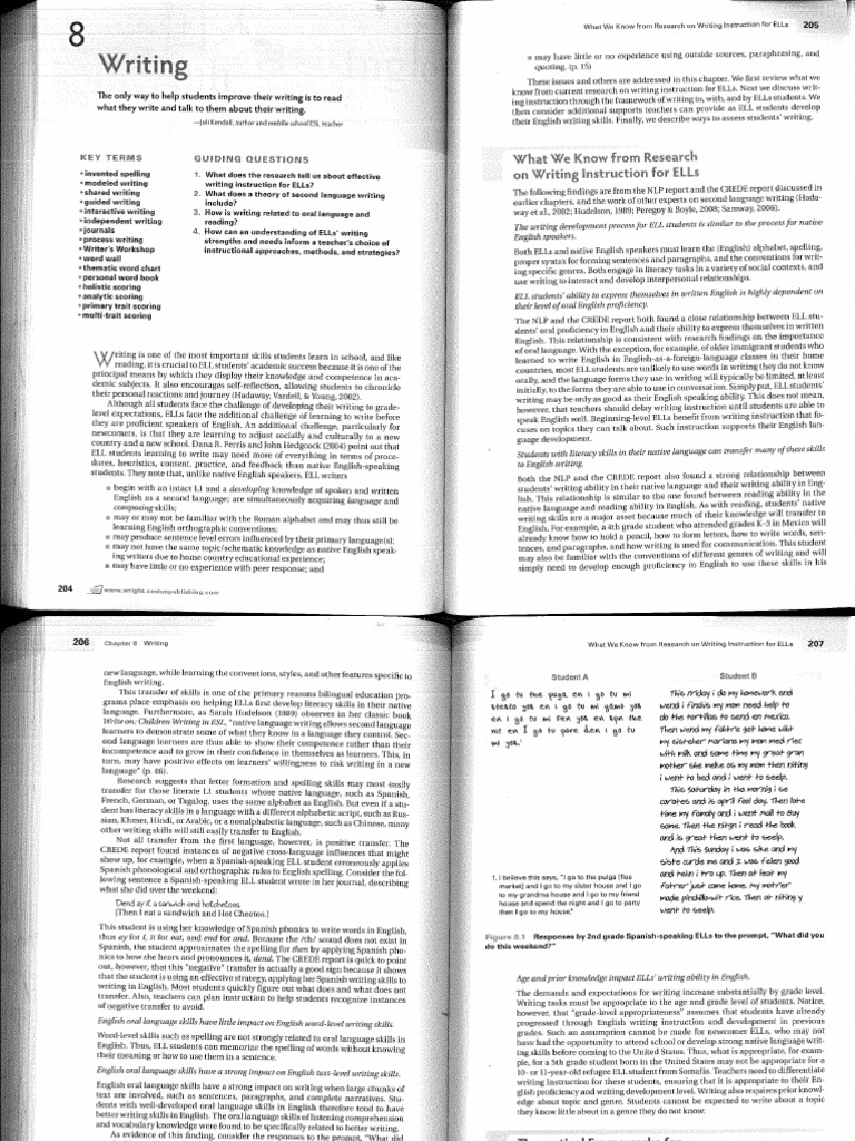 Wright Chapter 8 Writing | PDF | English As A Second Or Foreign ...