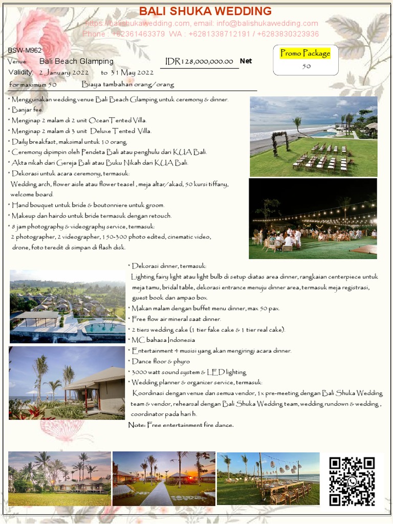 Paket Menikah - Bali Beach Glamping - 50 Pax | PDF