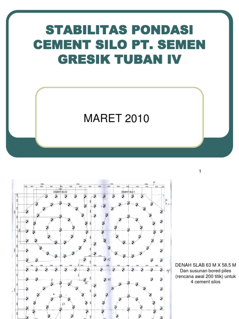 Pondasi Cement Silo Pt. Semen Gresik Tuban 28 02 10 Ok | PDF