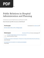 PR in Hospital | PDF | Public Relations | Hospital