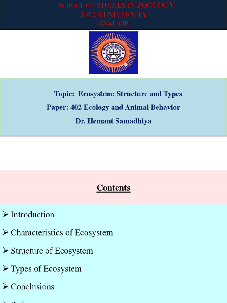 Ecosystem Structure and Types Ecosystem | PDF | Ecosystem | Ecology