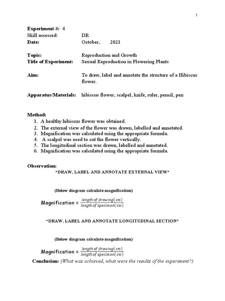 Experiment #: 4 Date: Topic: Title of Experiment: Aim:: Draw, Label and ...