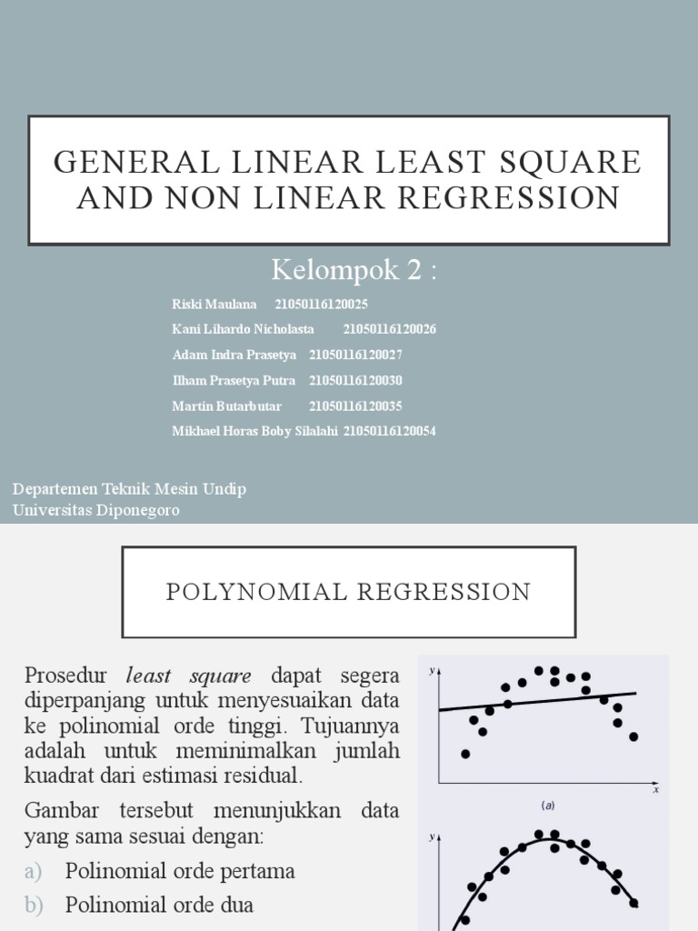 Kelompok 2 Metode Numerik General Linear Least Square | PDF