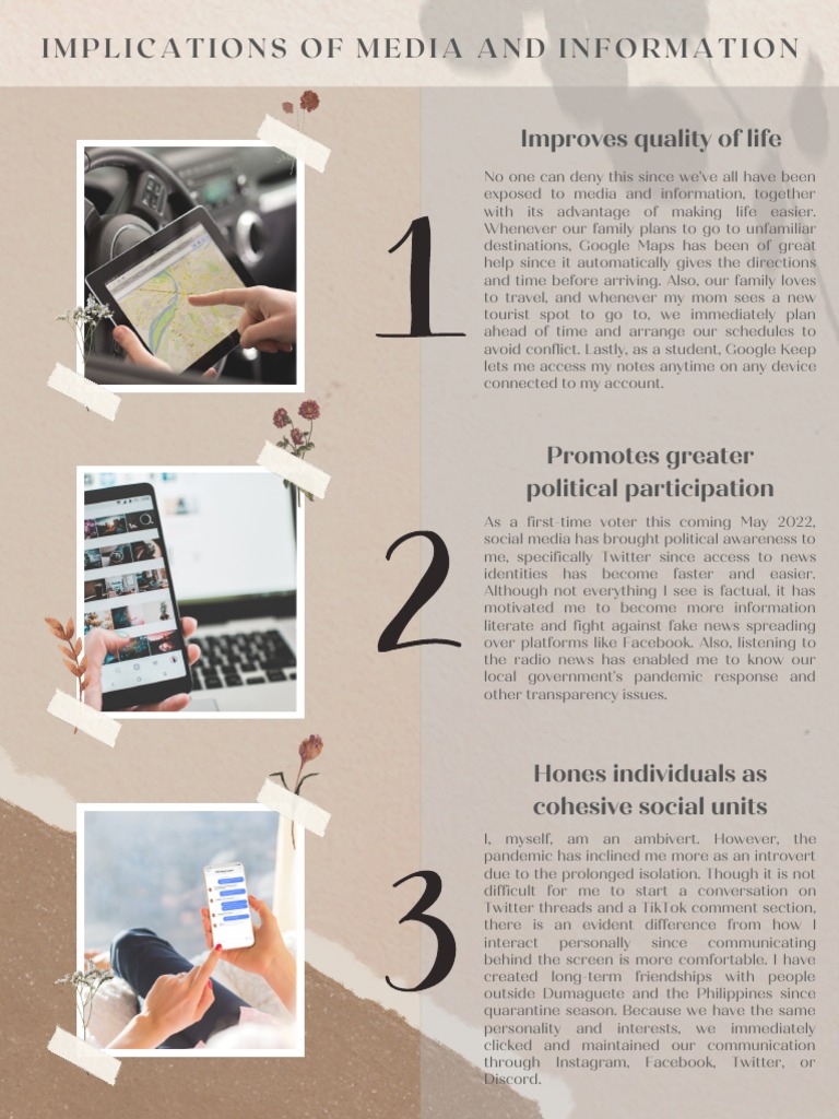 TESADO - Implication of Media and Information | PDF | News | Social Media