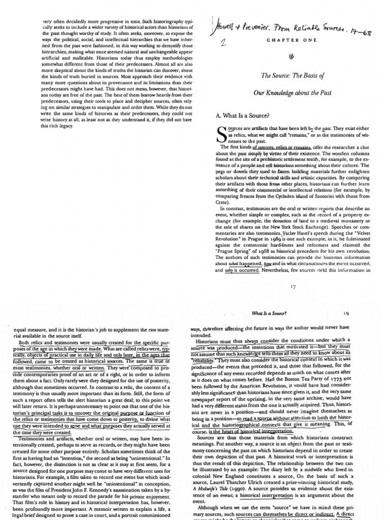 Howell and Prevenier, From Reliable Sources, (Pp. 17-68) | PDF | Historian