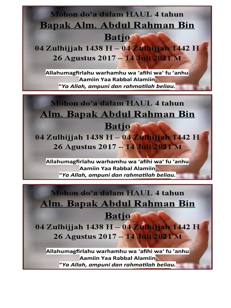 Mohon Doa Haul | PDF