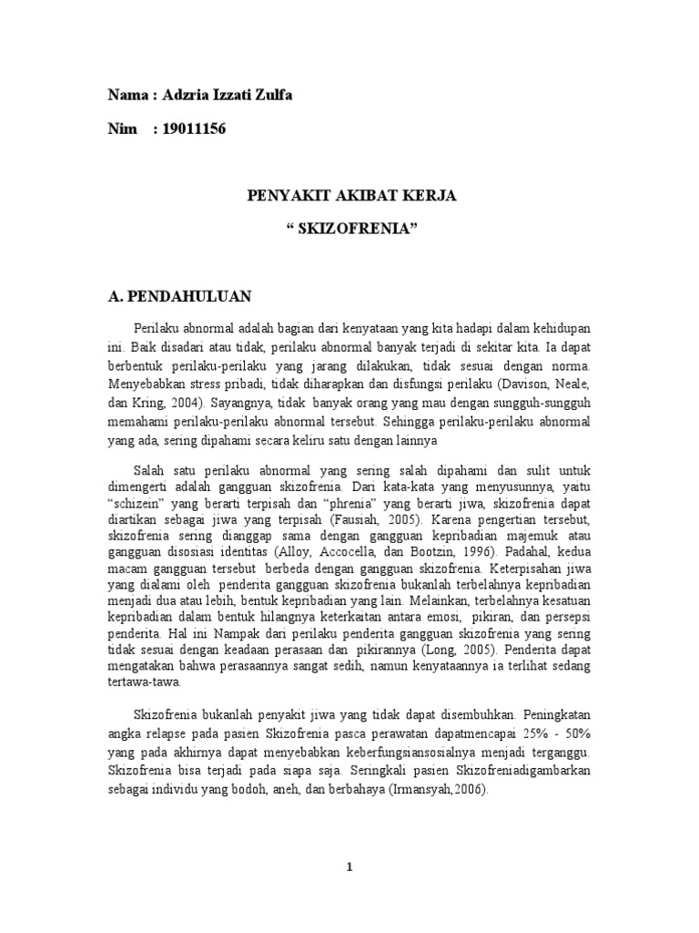 Skizofrenia | PDF | Pengembangan Diri