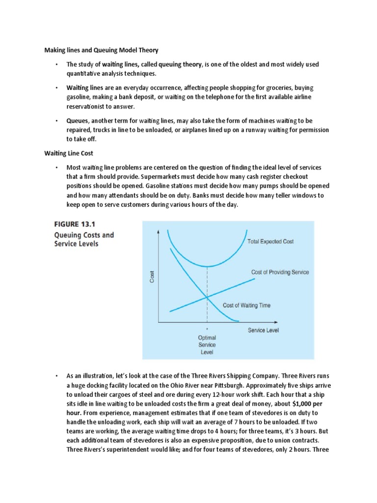Making Lines and Queuing Model Theory | PDF | Applied Mathematics