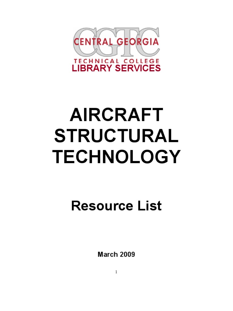 Aircraft Structural Technology-Library Resources-2009 | PDF | Aviation ...