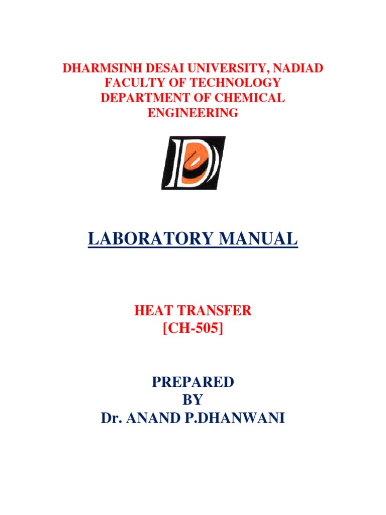 Heat Transfer Lab Manual | PDF | Heat Exchanger | Water Heating
