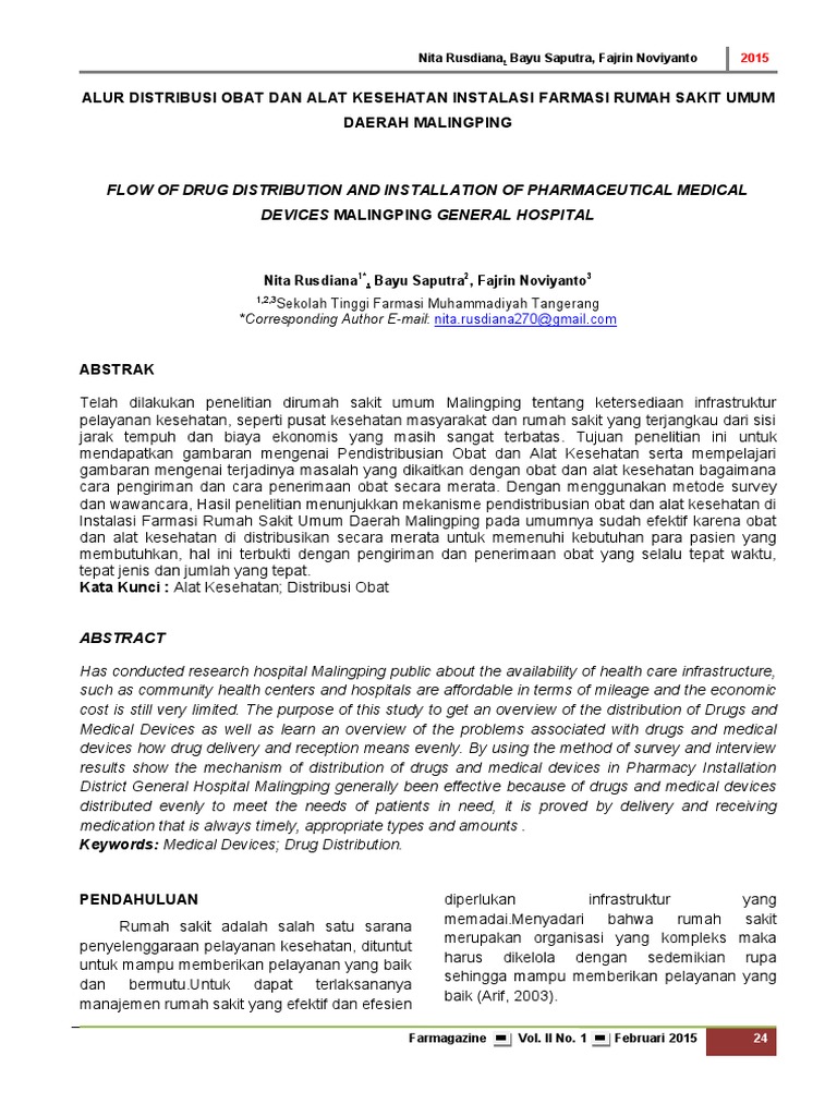 Alur Distribusi Obat Dan Alkes | PDF