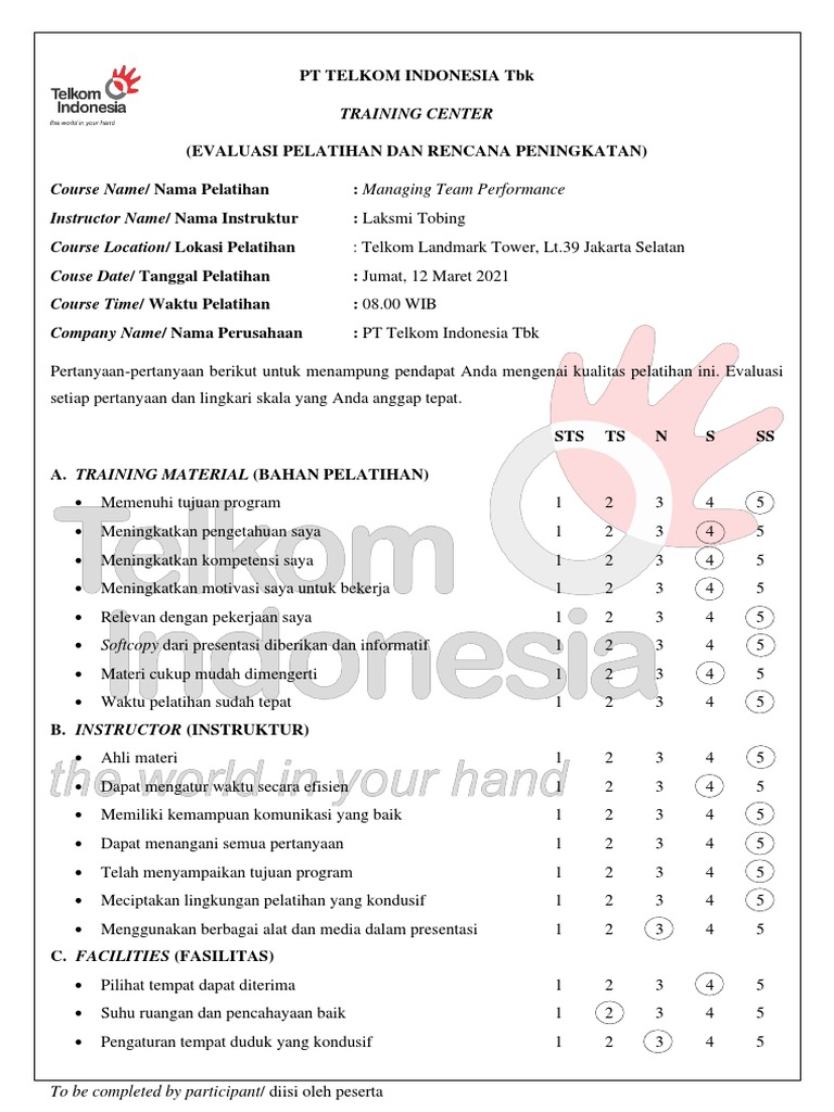 Evaluating Training Effectiveness and Planning for Improvement | PDF