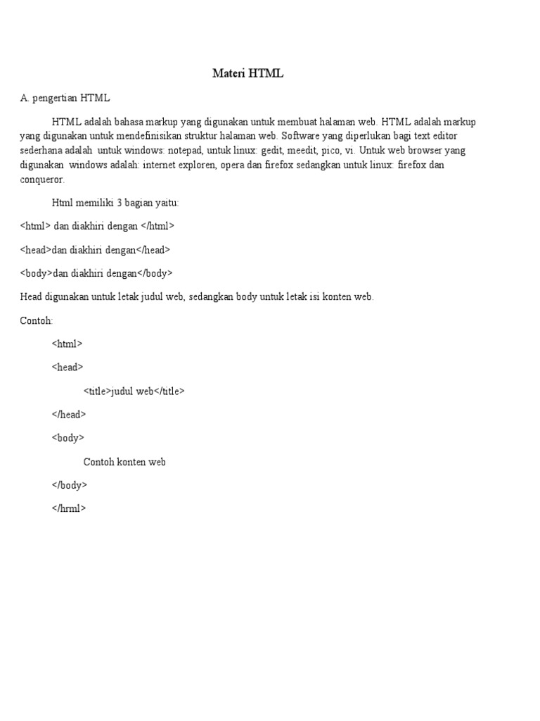 Materi HTML Css Dan Javascript | PDF