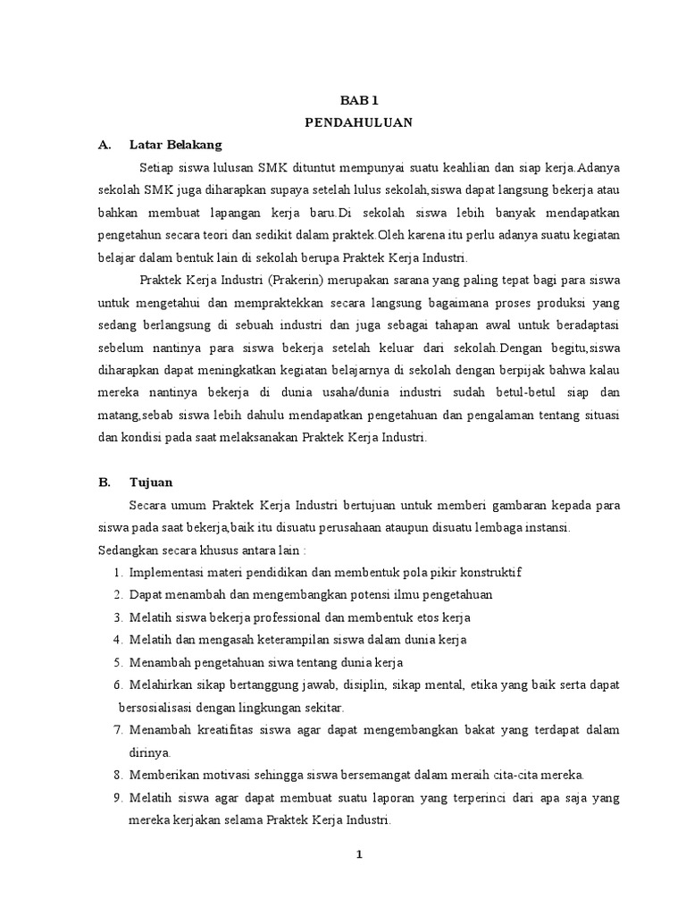Isi Laporan PKL | PDF | Bisnis