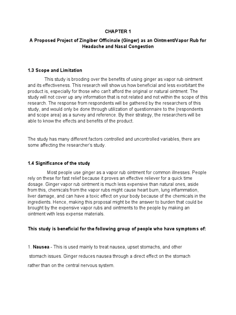 Assessing the Effectiveness and Cost-Benefits of a Homemade Ginger ...