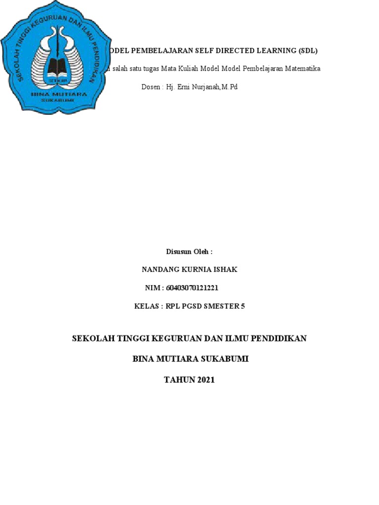 Simulasi Model Self-Directed Learning Bu Nabila | PDF
