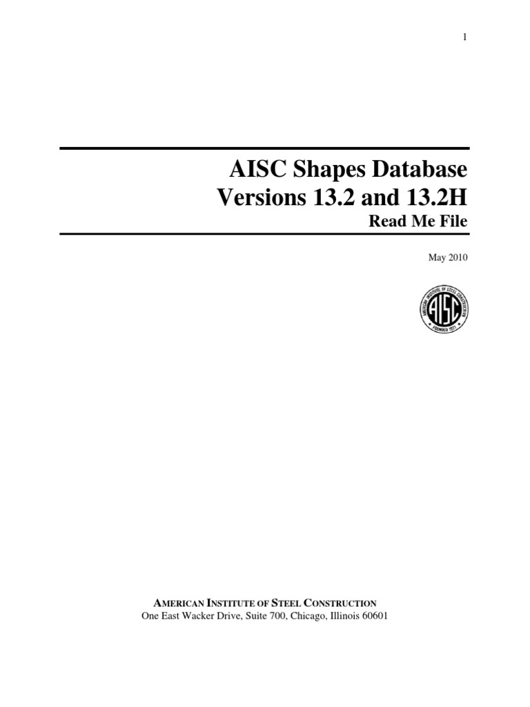AISC Shapes Database Readme 13.2 | Column | Buckling