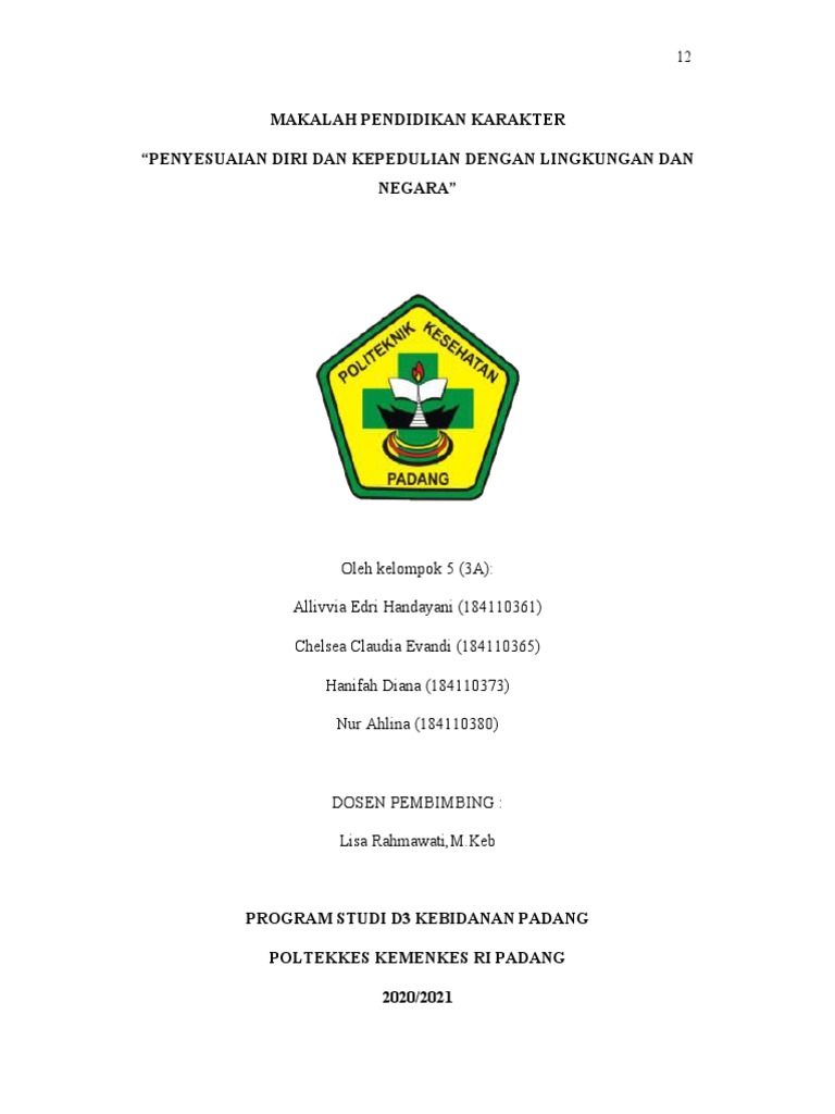 Makalah Pendidikan Karakter Kelompok 5 3a | PDF | Karier & Perkembangan | Pengembangan Diri