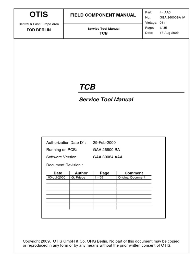 Otis TCB SVT | PDF | Parameter (Computer Programming) | Power Supply