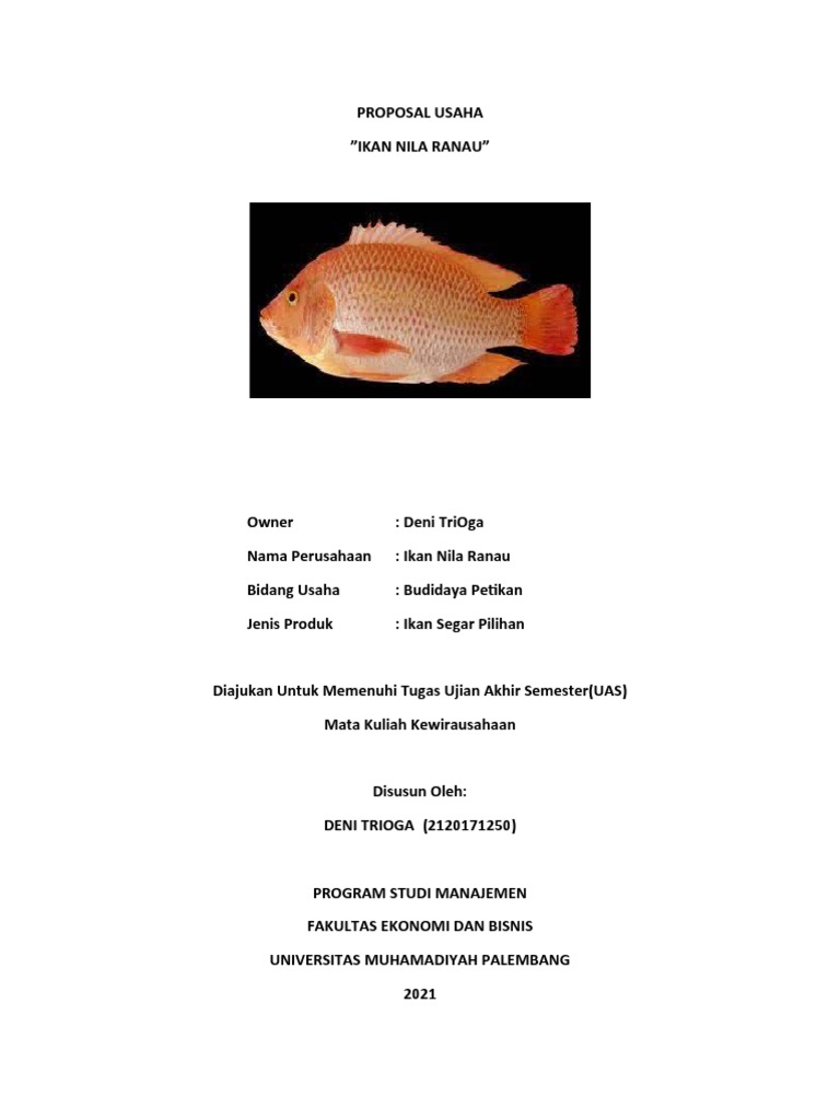 Proposal Usaha Deni Trioga | PDF