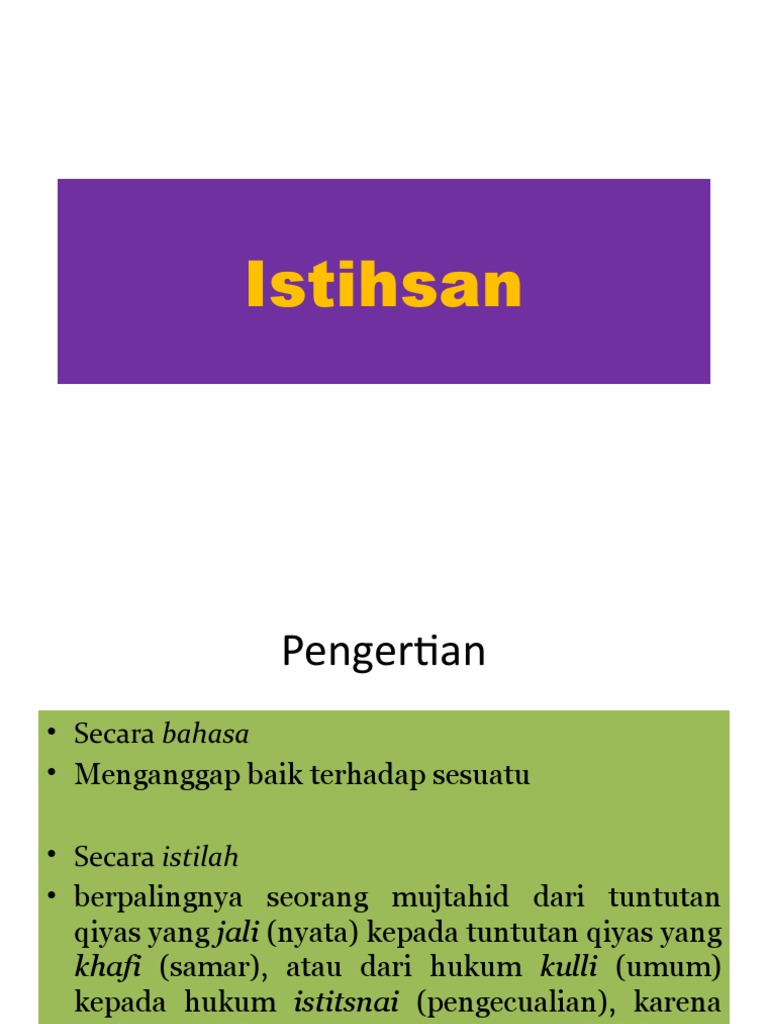 Istihsan | PDF | Agama & Spiritualitas