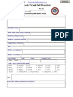Bomb Threat Checklist | PDF