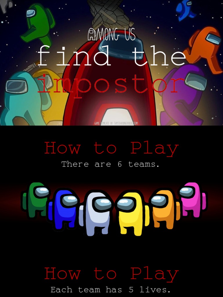 Among Us Find The Impostor Game | PDF